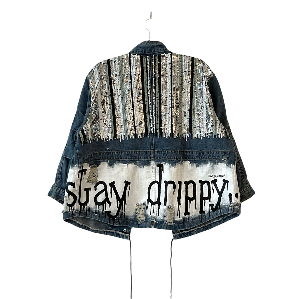 'STAY DRIPPY' DENIM JACKET