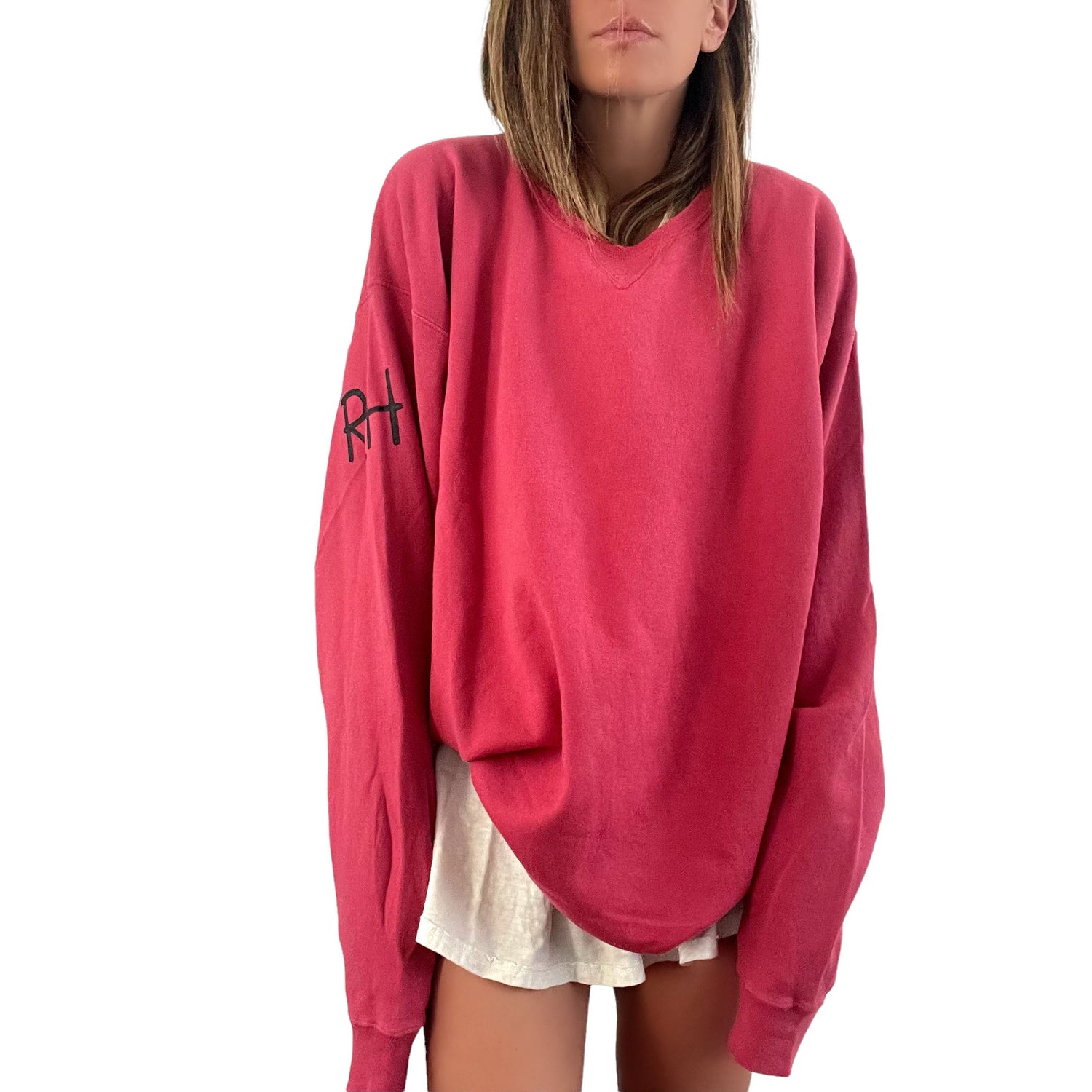 'Basic But Personalized' Painted Red Crewneck